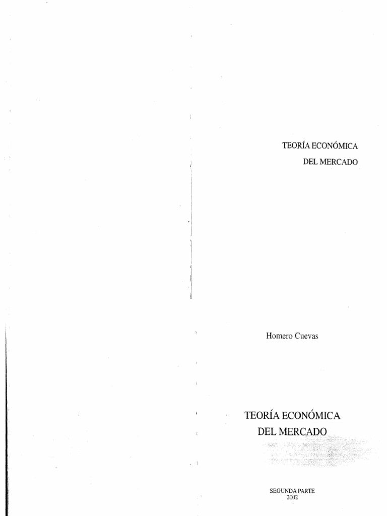 Homero Cuevas - Teoría Económica Del Mercado PDF | PDF | Mercantilismo ...