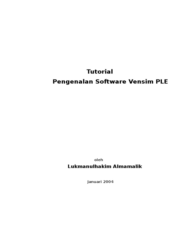 Tutorial Pengenalan Software Vensim Ple 1 Pdf 