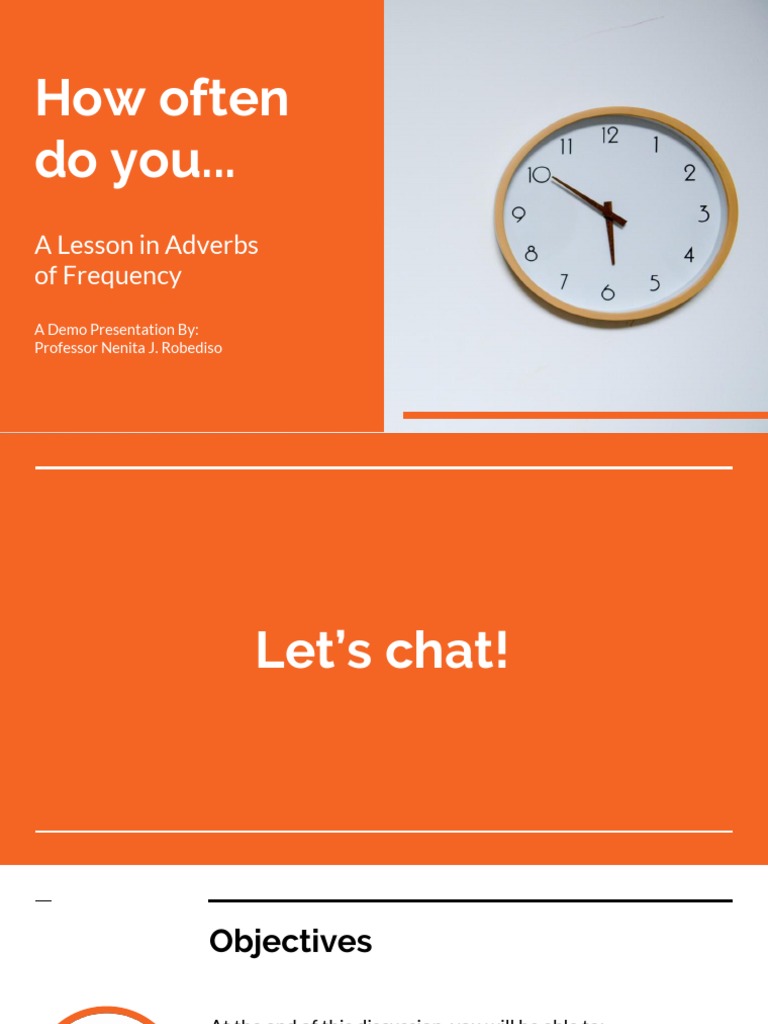 How Often Do You... : A Lesson in Adverbs of Frequency | PDF | Adverb ...