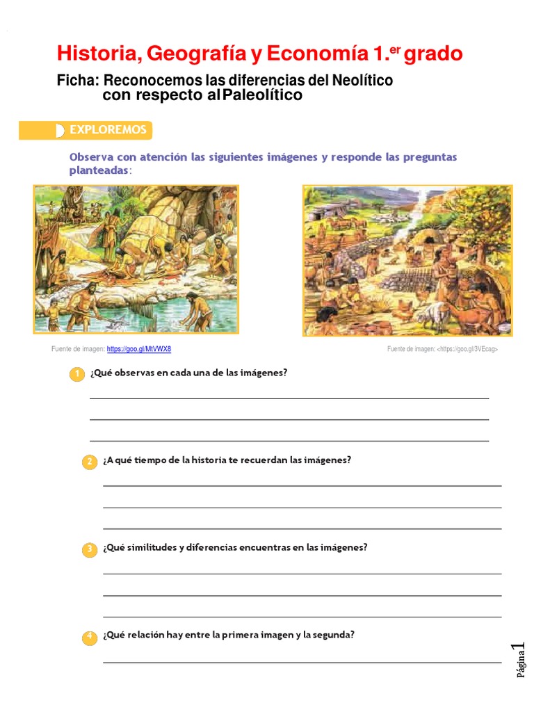 Historia, Geografía y Economía 1. grado: Ficha: Reconocemos las ...