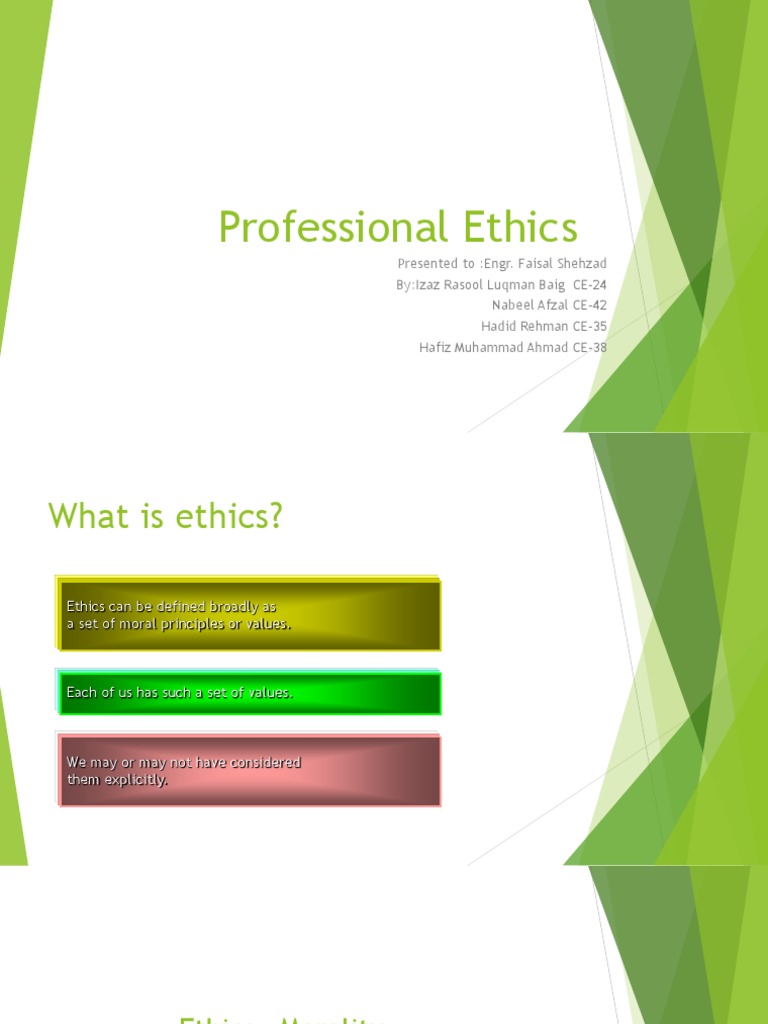Professional Ethics | Download Free PDF | Professional Ethics | Profession