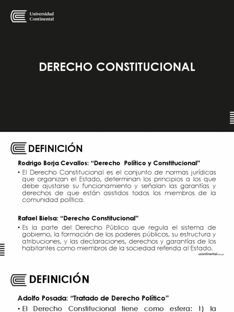Definición y Conceptos de Derecho Constitucional | PDF | Ley ...
