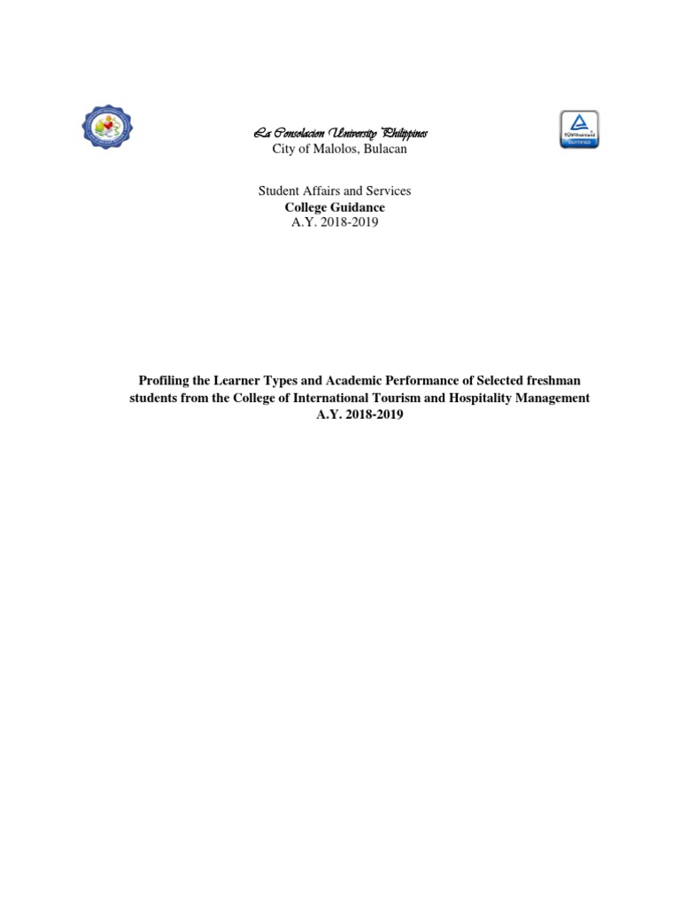 Profiling the Learner Types and Academic Performance of Selected ...