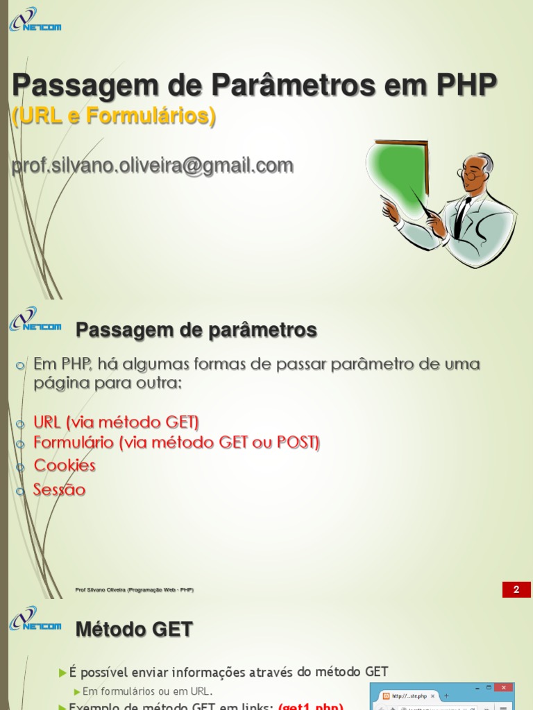 PW02 - Passagem de Parametros em PHP - URL e Formulario | PDF | Php ...