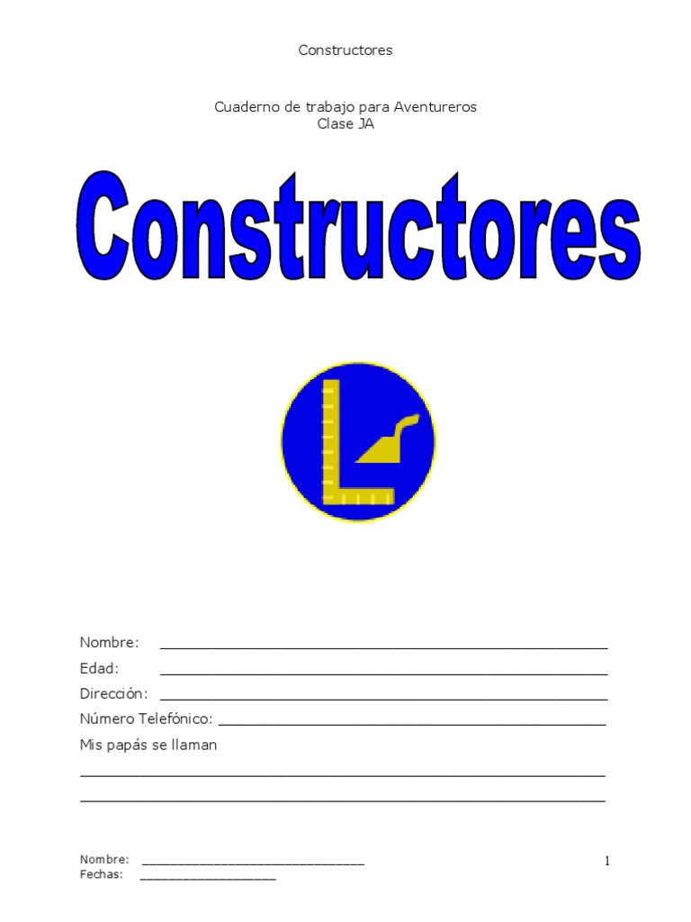 Cuadernillo Constructores | PDF | Biblia | Jesús