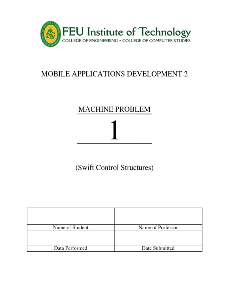 (Complete) ITWSPEC4 - Machine Problem 01 | PDF | Computer Science ...