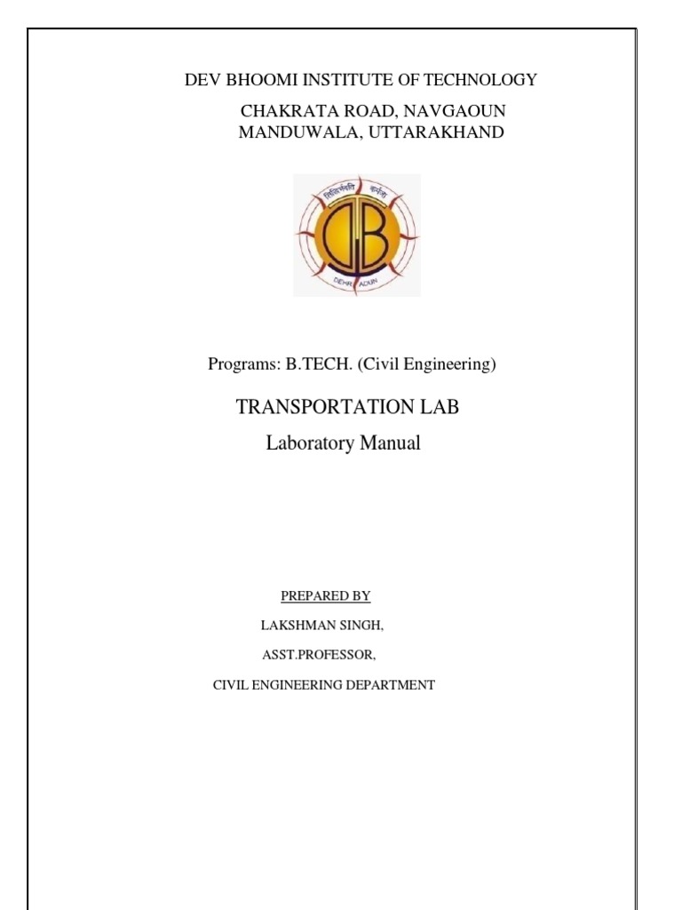 Transportation Lab | PDF | Asphalt | Concrete