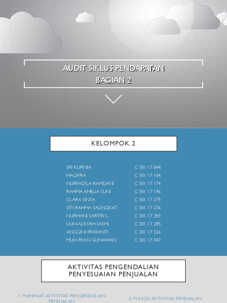 Audit Siklus Pendapatan | PDF | Pengelolaan Keuangan & Uang