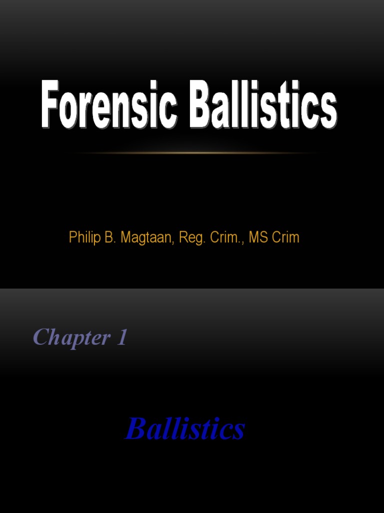 Forensic Analysis of Interior and Exterior Ballistics | PDF | Trigger ...