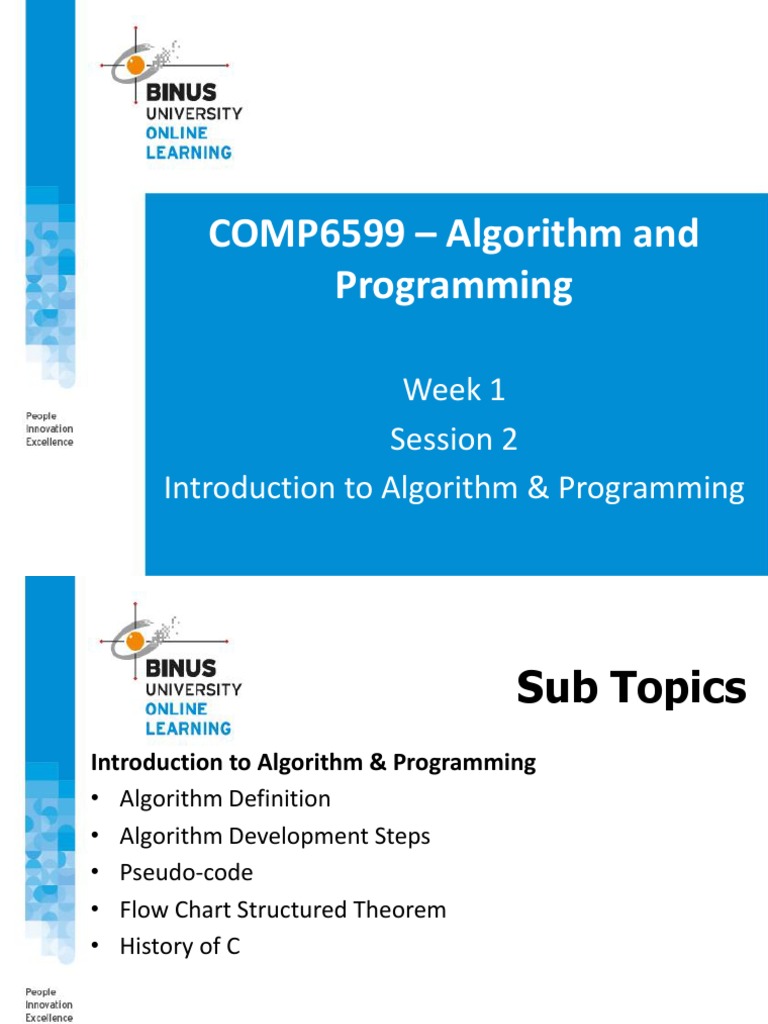 Introduction To Algorith and Programming | PDF | Algorithms | C ...
