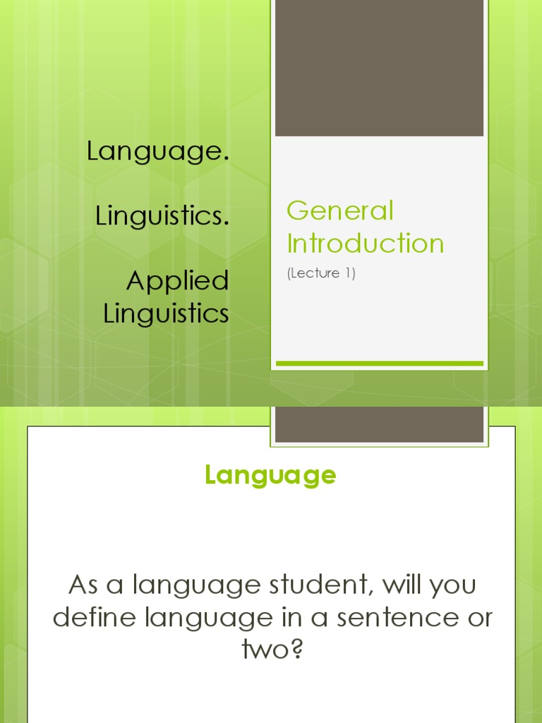 Language. Linguistics. Applied Linguistics: General | PDF | Linguistics ...