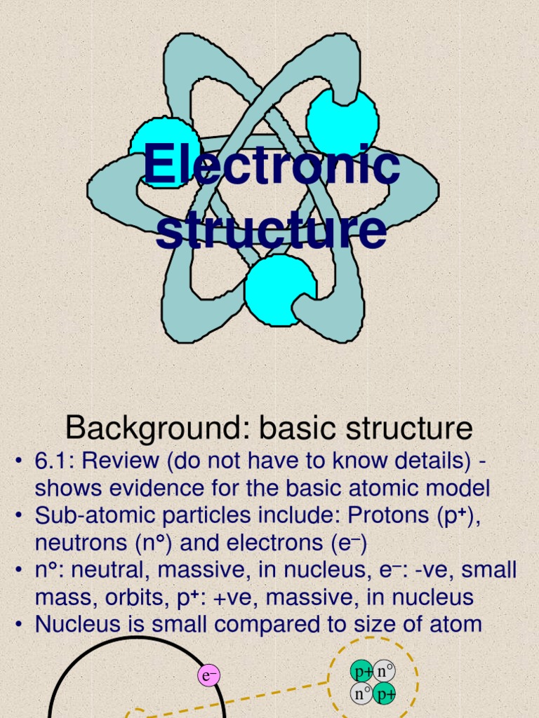 Electronic Structure | PDF | Atoms | Atomic Nucleus