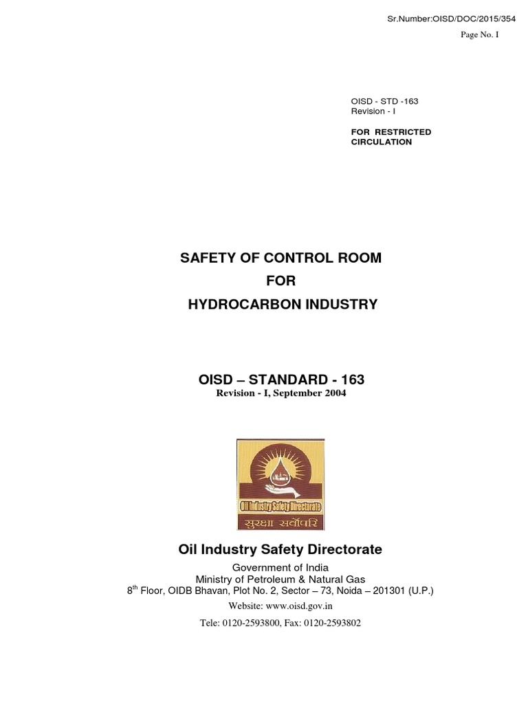 Safety Standards for Hydrocarbon Industry Control Rooms | PDF ...