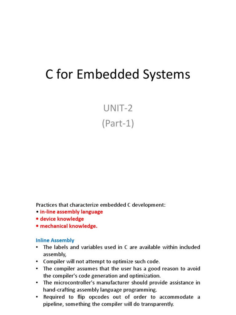 Unit 2 Embedded C Pdf Integer Computer Science Pointer Computer Programming