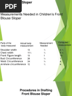 Standard Blouse Measurement Chart | PDF | Blouse | Fashion