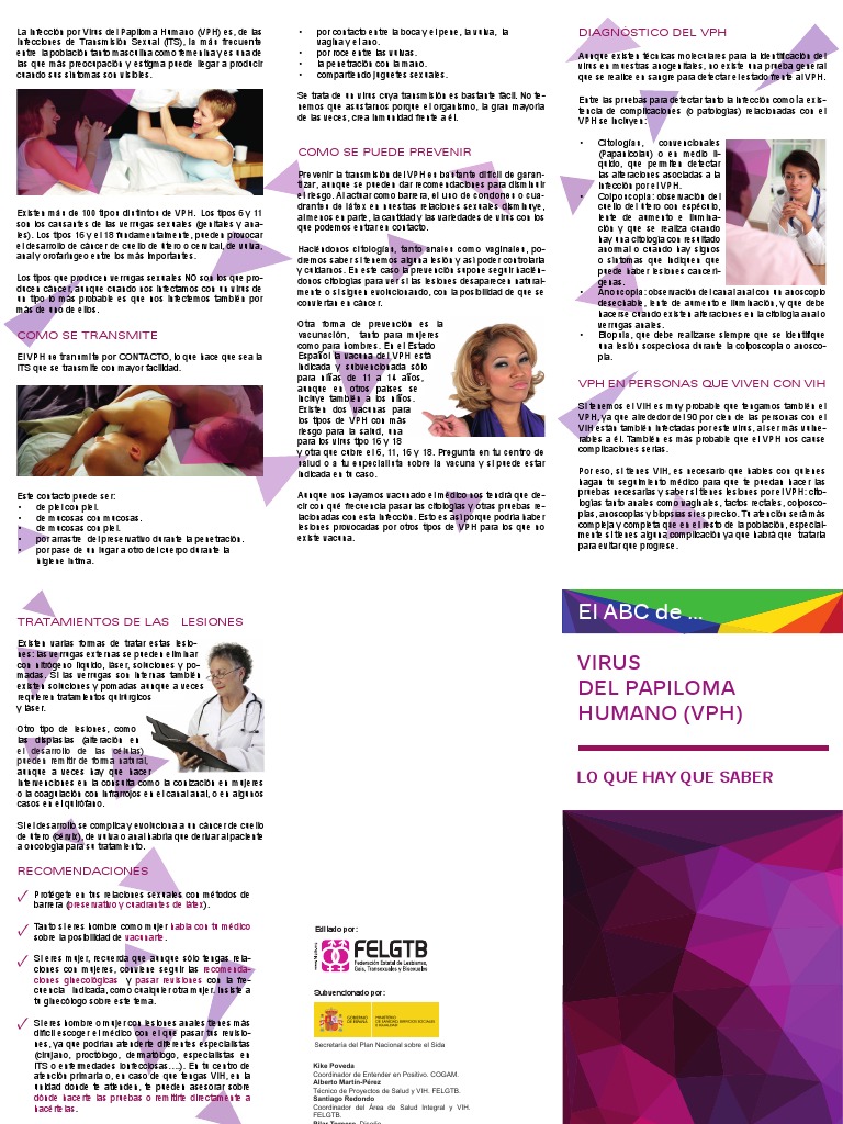 Triptico sobre el VPH.pdf | Salud pública | Enfermedades y trastornos ...