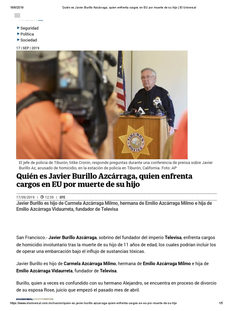 Quien Es Javier Burillo Azcarraga Quien Enfrenta Cargos en Eu Por ...