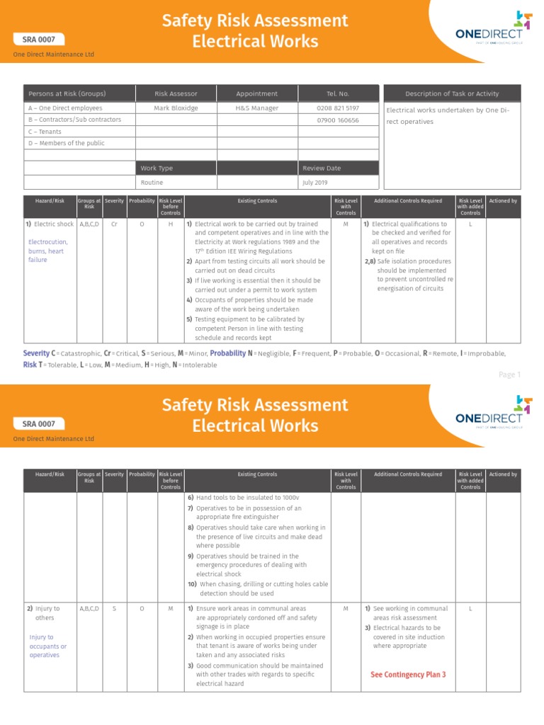HIRAC Electrical Work PDF | PDF | Personal Protective Equipment | Risk