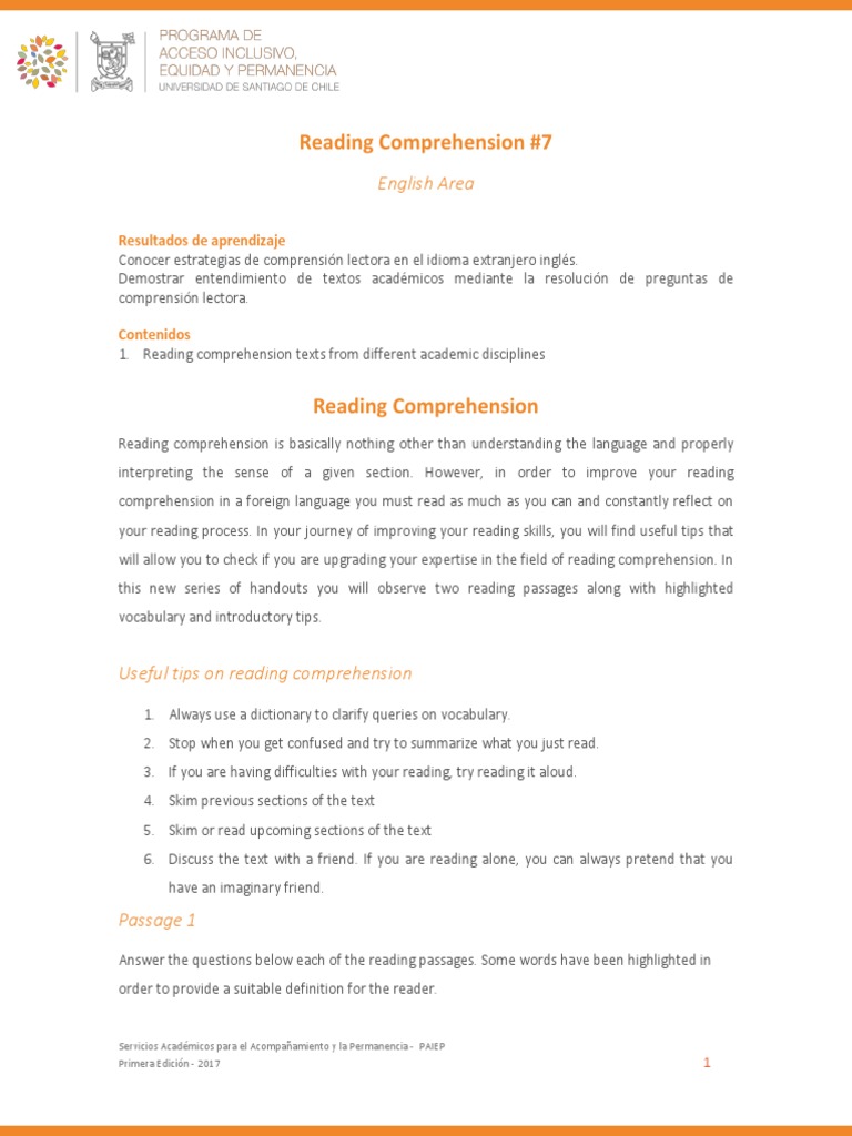 Reading Comprehension VII | PDF | Tentacle | Reading Comprehension