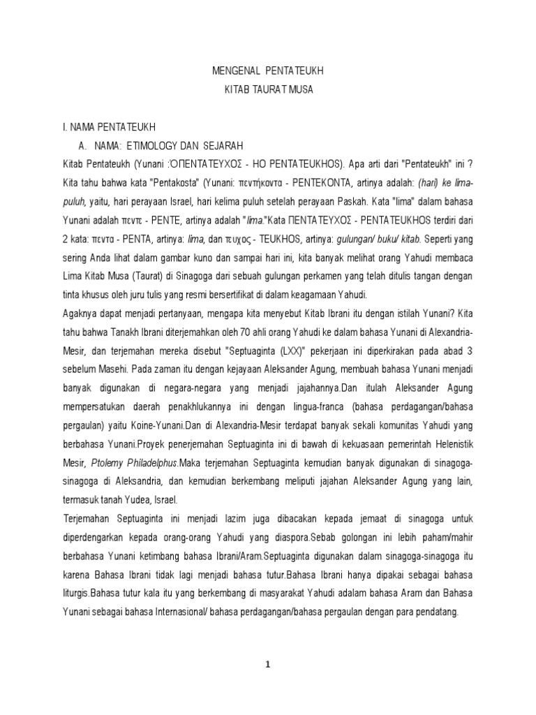 PENTATEUKH | PDF