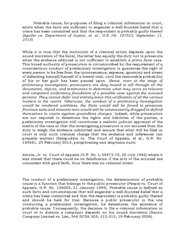 Probable Cause | PDF | Prosecutor | Burden Of Proof (Law)