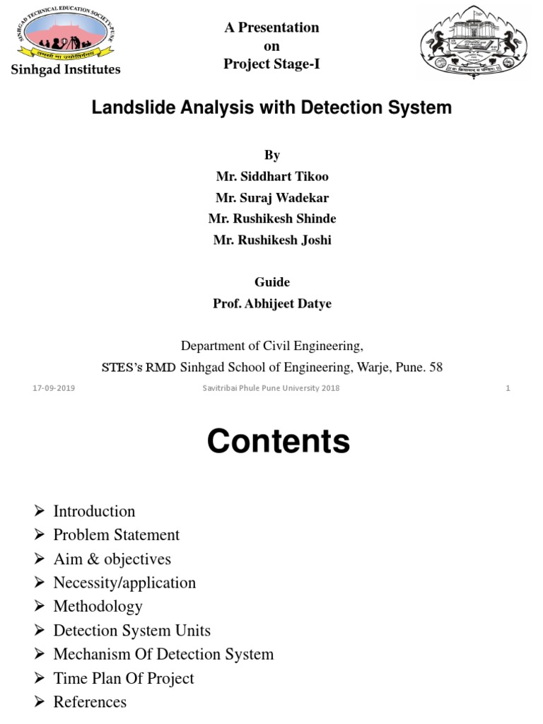 Landslide Analysis With Detection System: A Presentation On Project ...