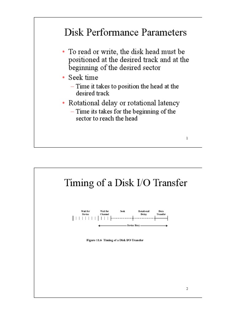 Disk Performance Parameters | PDF | Scheduling (Computing) | Hard Disk Drive