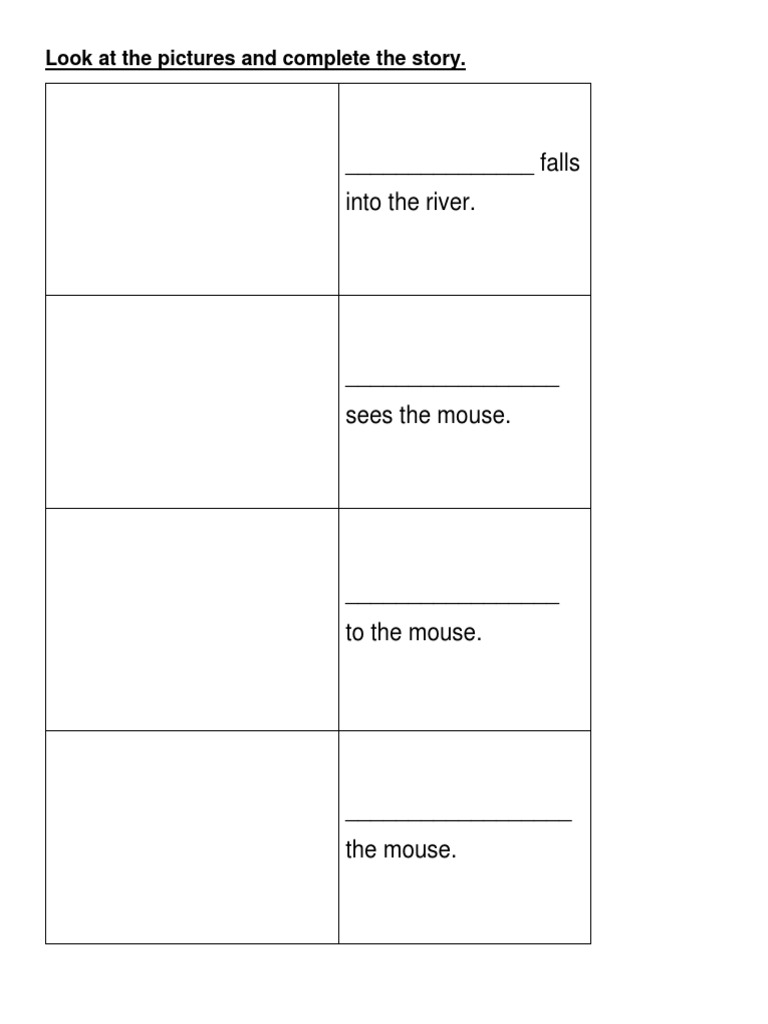 Look at The Pictures and Complete The Story | PDF