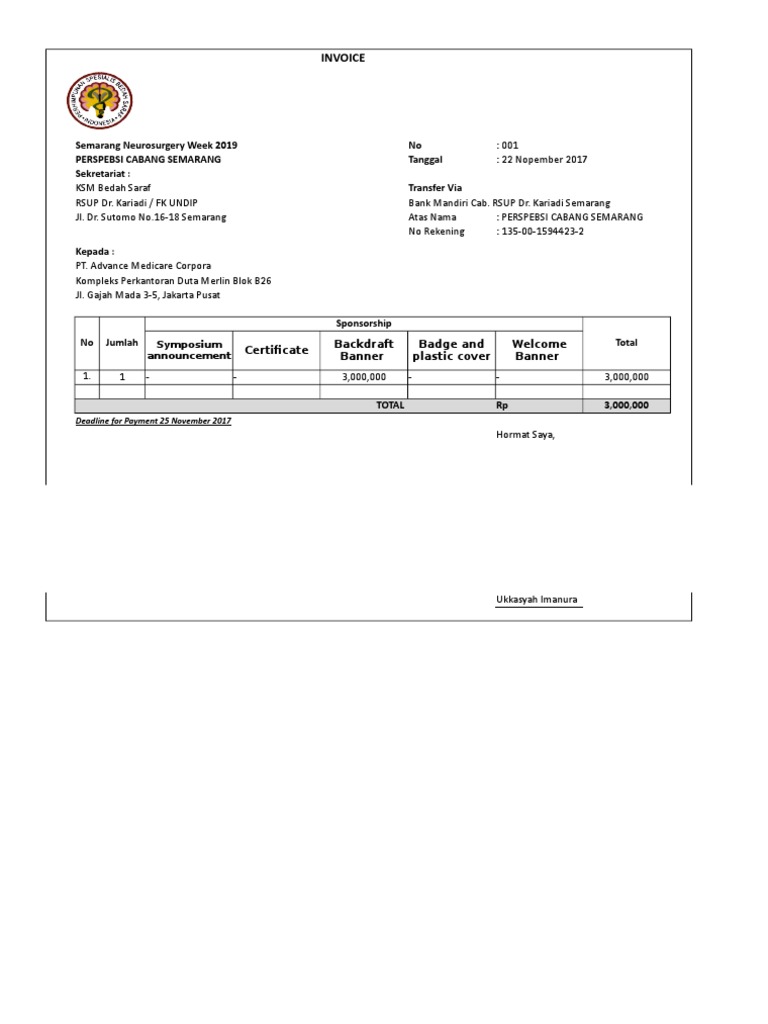 Invoice & Kwitansi SNW | PDF