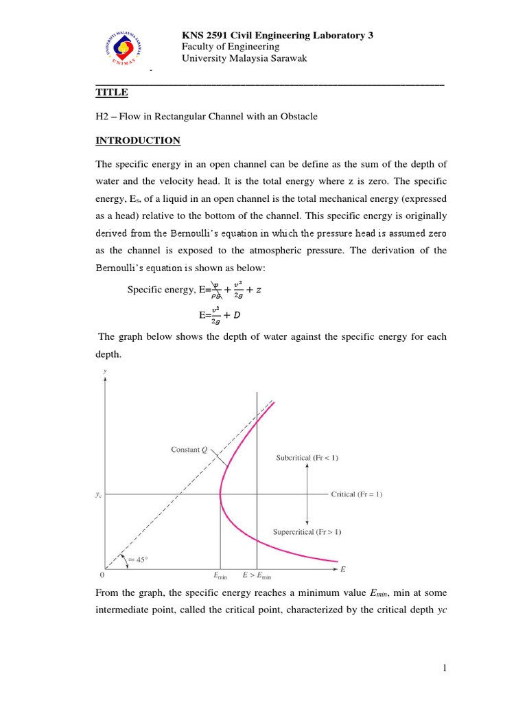 Flow in Rectangular Channel With Flow (Report) | PDF | Fluid Mechanics ...
