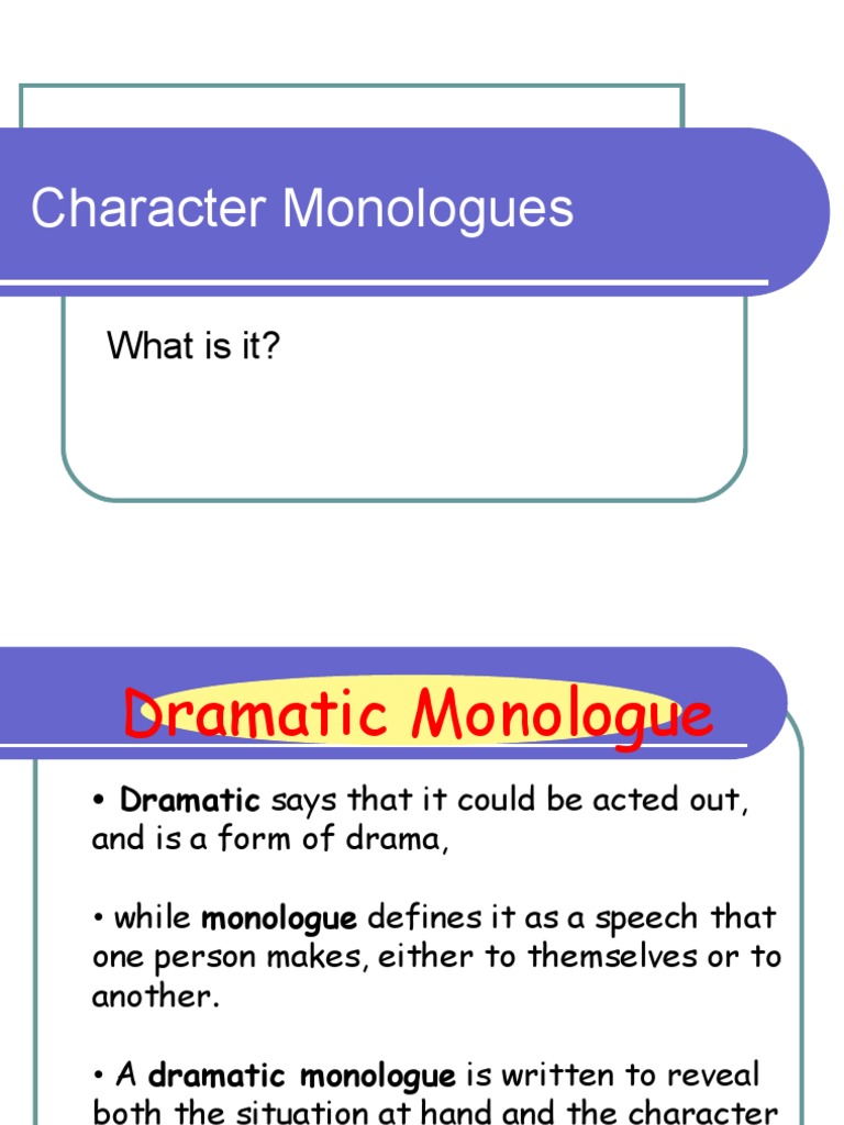 Character Monologue Gifted | PDF | Monologue