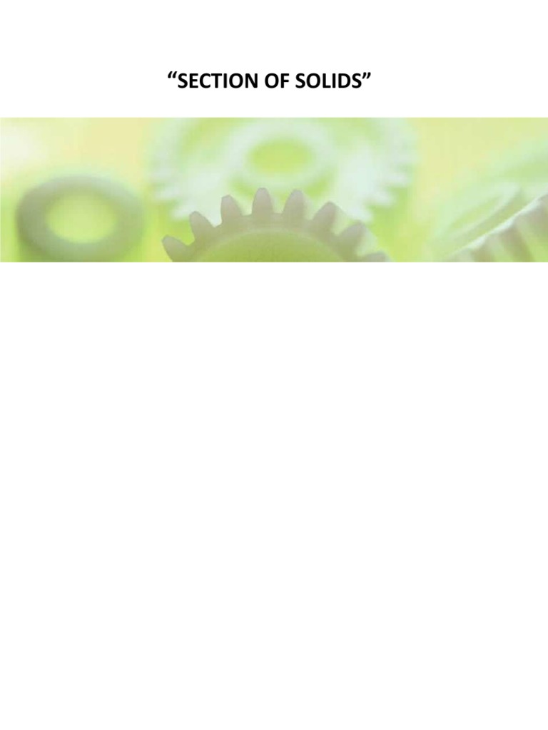 Section of Solids Notes | PDF