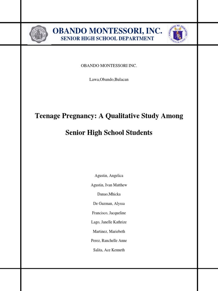 Example of Quantitative Research | PDF | Teenage Pregnancy | Adolescence