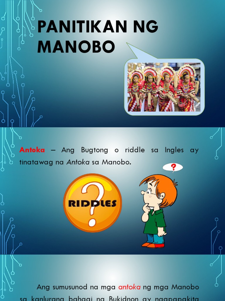 Panitikan NG Manobo | PDF