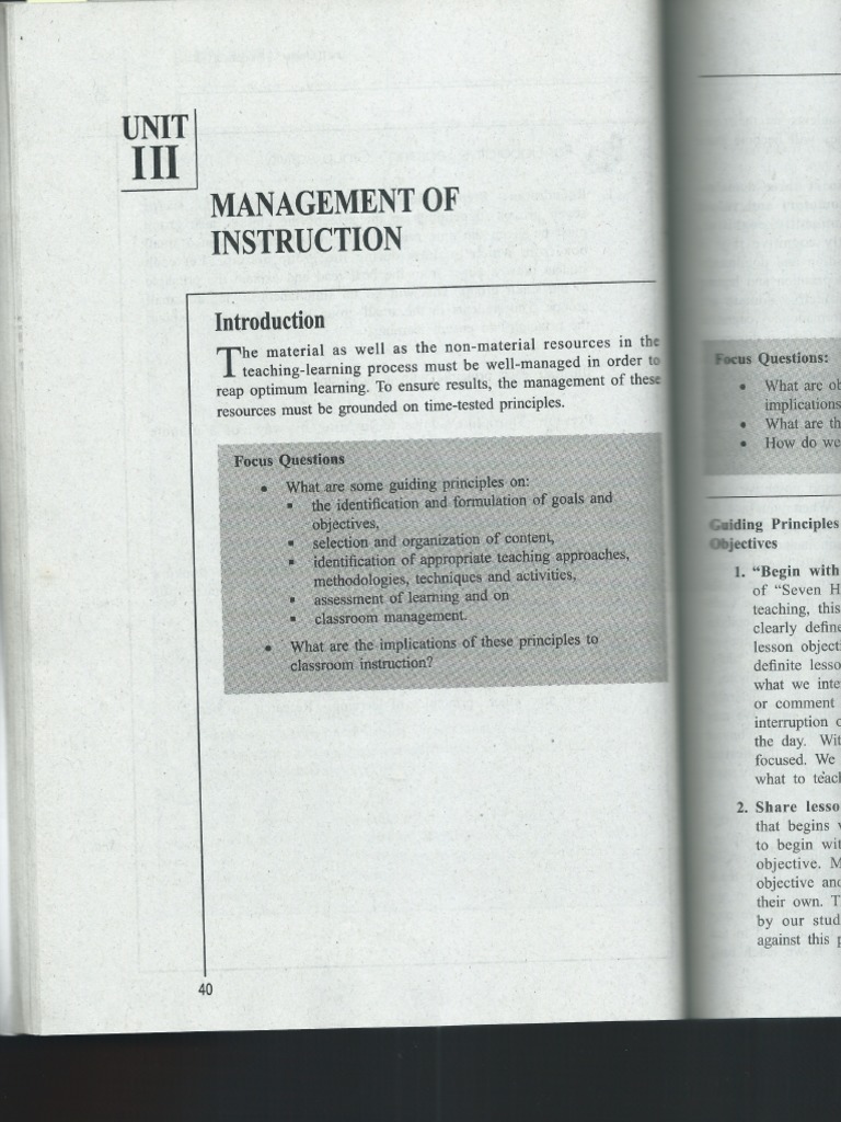 Principles of Teaching 1 (Corpuz, Salandanan 3rd Ed) - Unit 3 Chapter 1 PDF | PDF