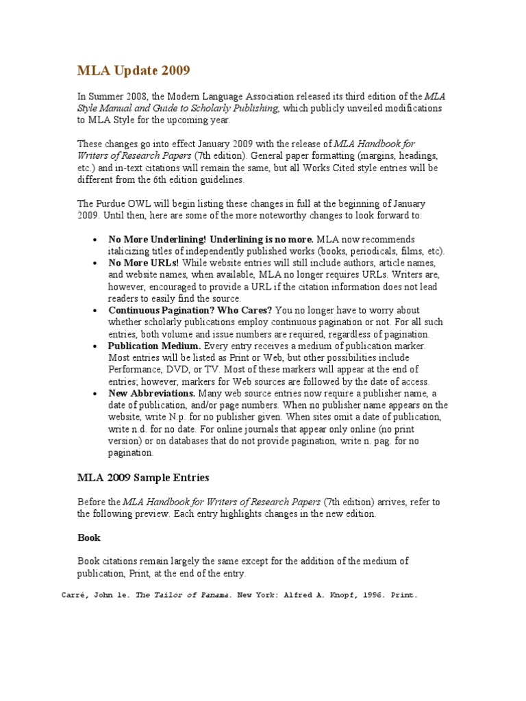 MLA Update 2009: Style Manual and Guide To Scholarly Publishing, Which ...