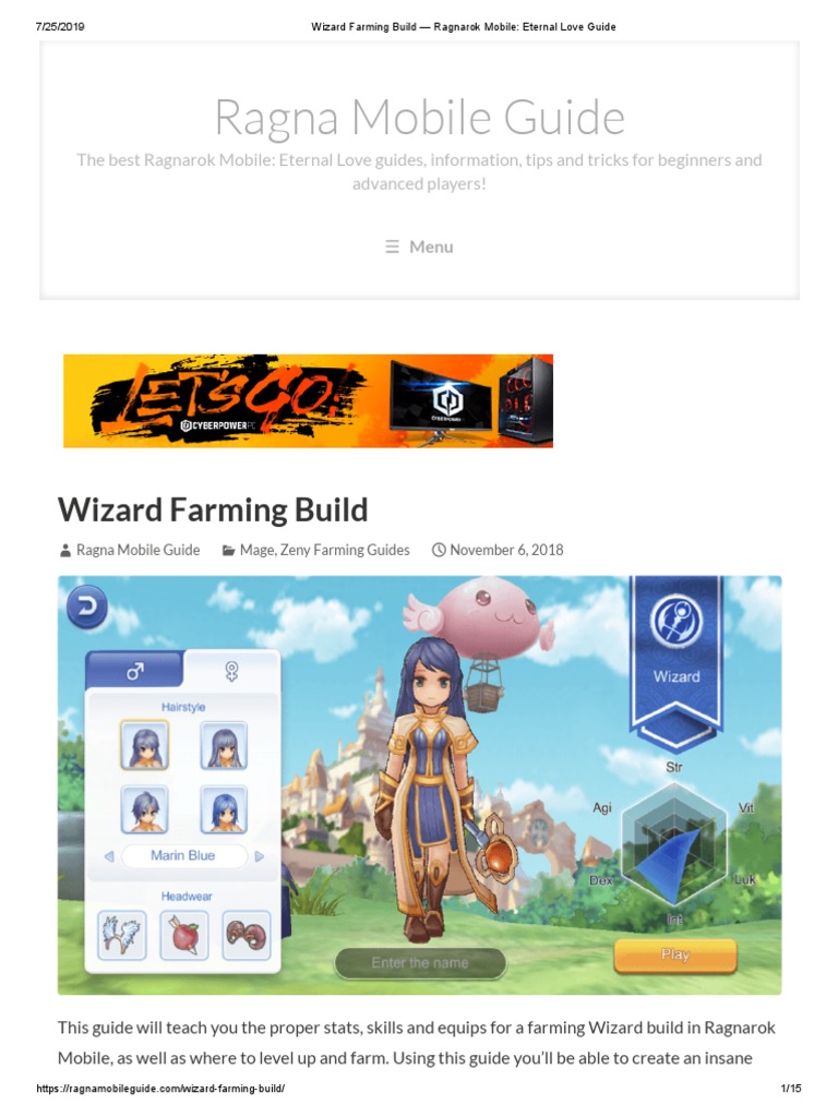 Wizard Farming Build - Ragnarok Mobile - Eternal Love Guide | PDF ...