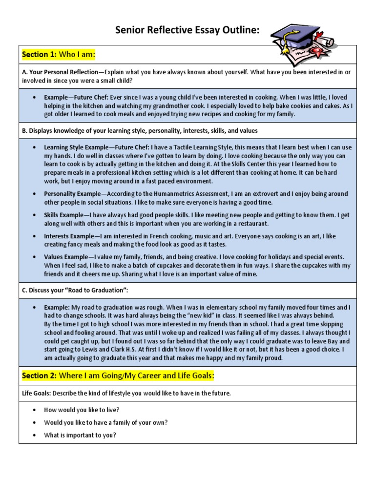 Senior Reflective Essay on Culinary Aspirations | PDF | Cooking | Chef