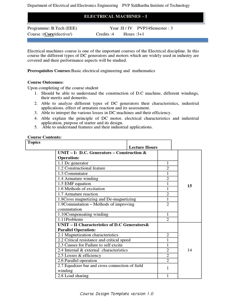 Prerequisites Courses:Basic Electrical Engineering and Mathematics ...