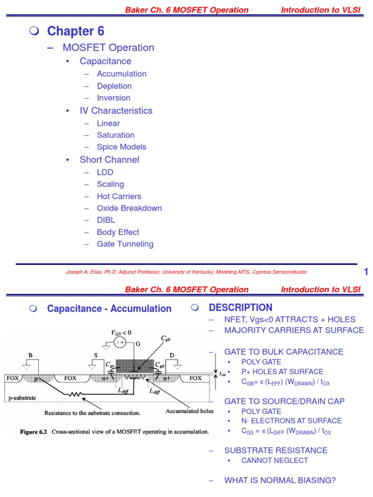 Chapter 6: - MOSFET Operation | PDF | Mosfet | Field Effect Transistor