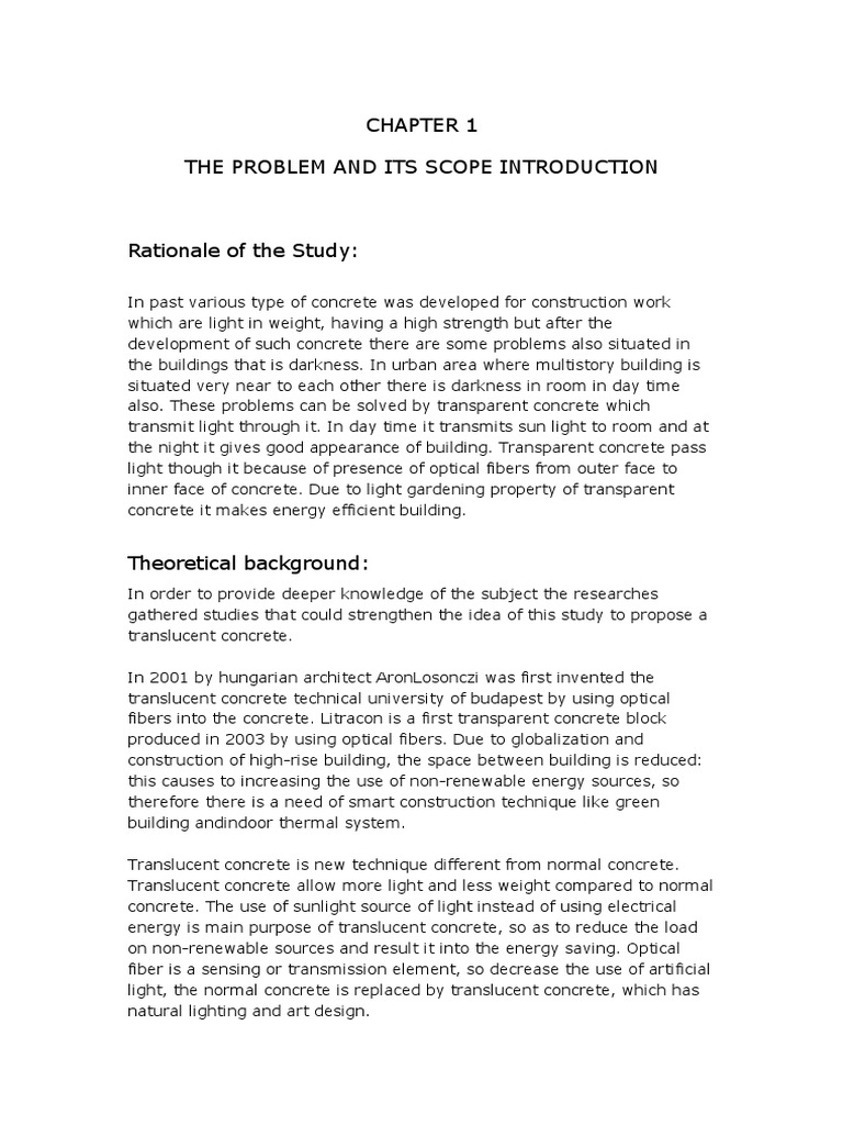 The Problem and Its Scope Introduction | PDF