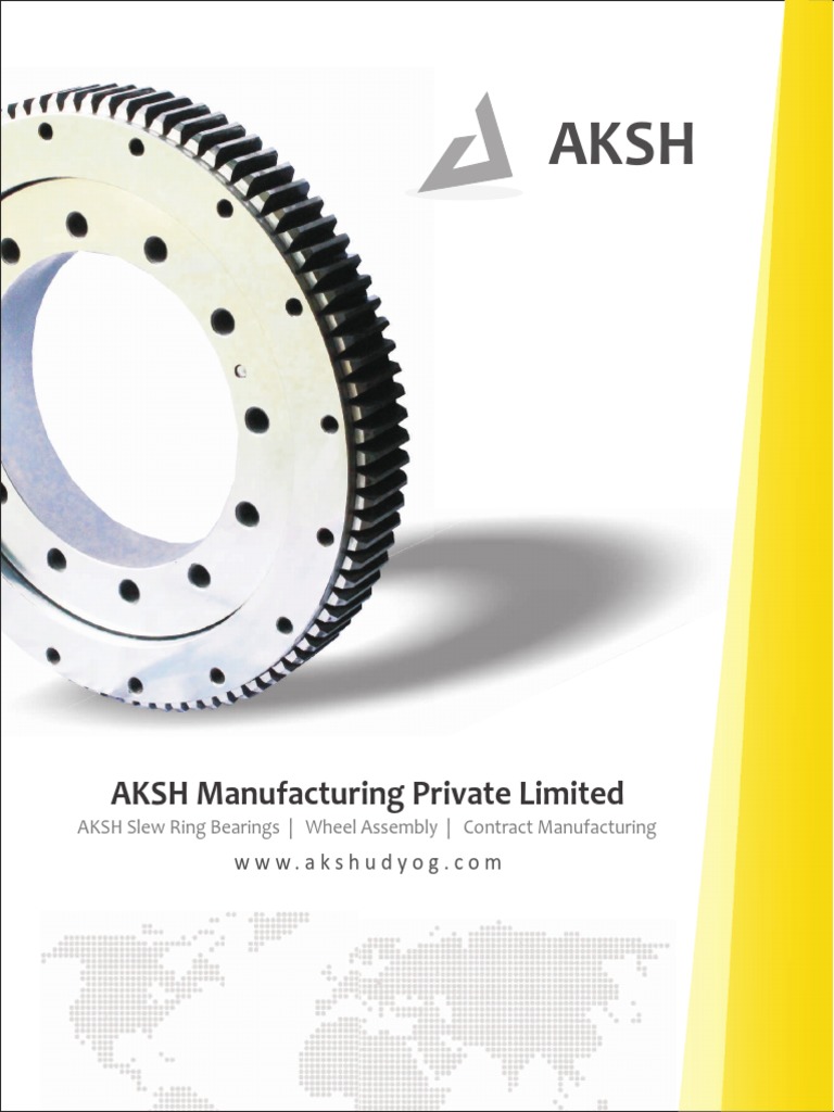 Aksh Slew Ring Bearings Overview | PDF | Bearing (Mechanical) | Crane ...