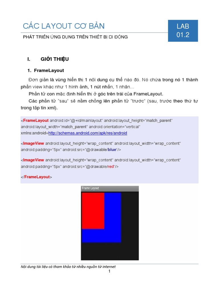 Lab01.2 - Basic Layouts | PDF