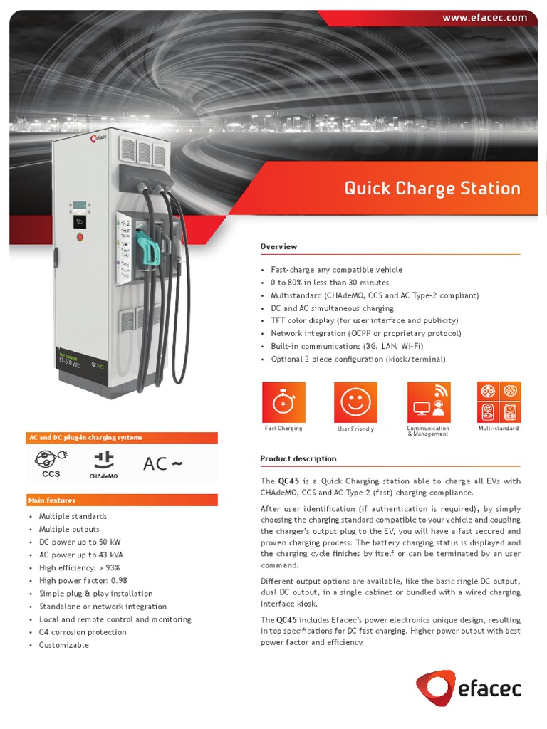 Fast Charging Station for Electric Vehicles: Technical Specifications ...