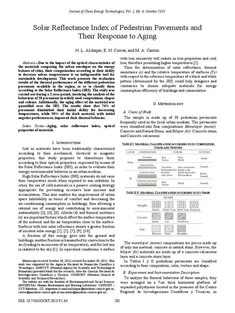 Urban Pavement Solar Reflectance Study | PDF | Sun | Atmosphere Of Earth