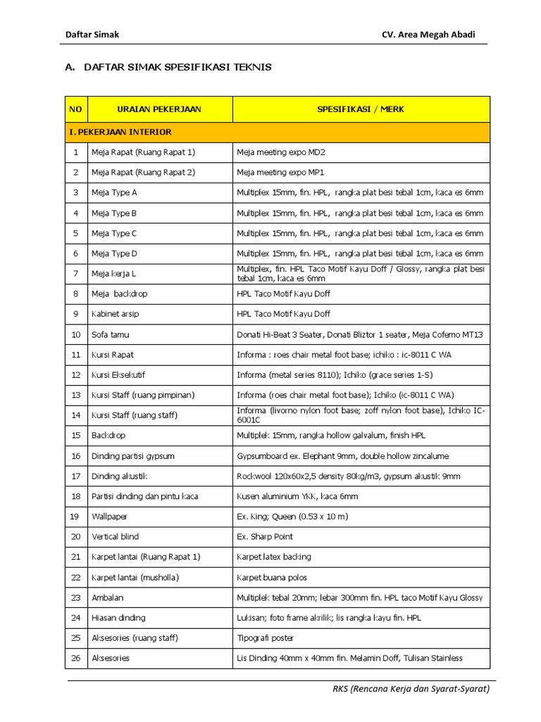 Daftar Simak | PDF