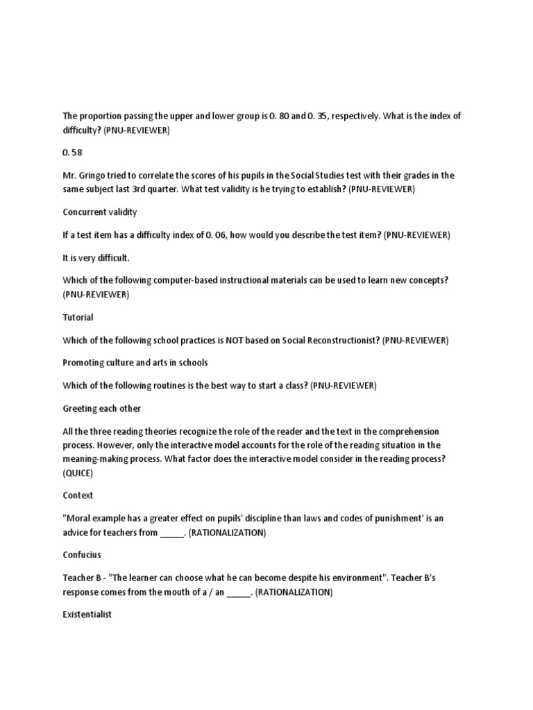 PNU | PDF | Educational Assessment | Curriculum