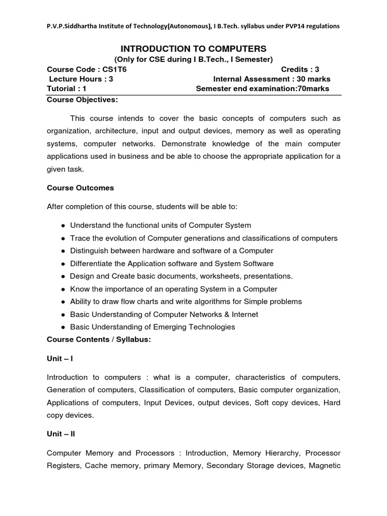 Introduction To Computers | PDF | Computer Data Storage | Operating System