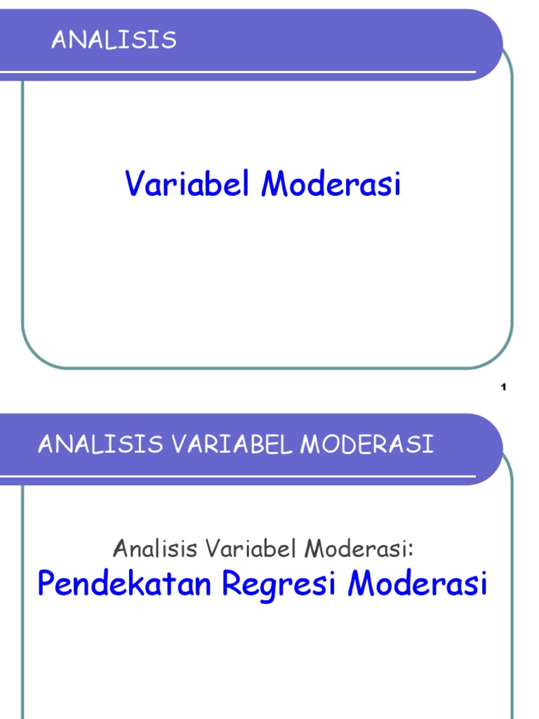 Analisis Moderasi | PDF