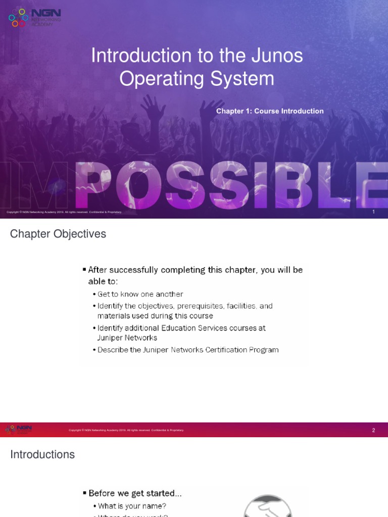 Introduction To The Junos Operating System | PDF | All Rights Reserved | Social Information ...